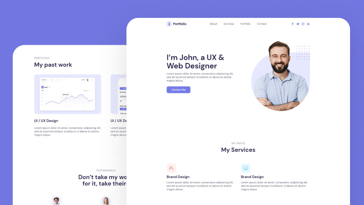 Portfolio Carrd Template | Carrd Elements
